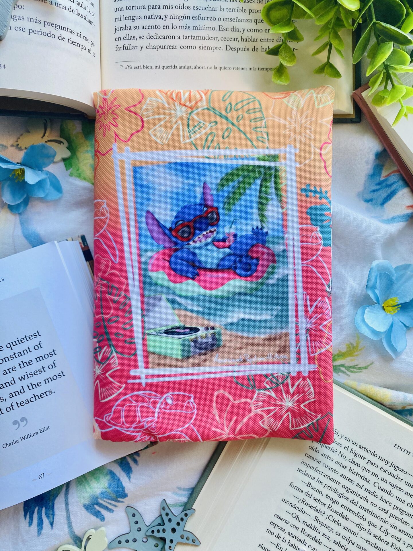 Funda artesanal impermeable para libro electrónico de Lilo y Stitch ...