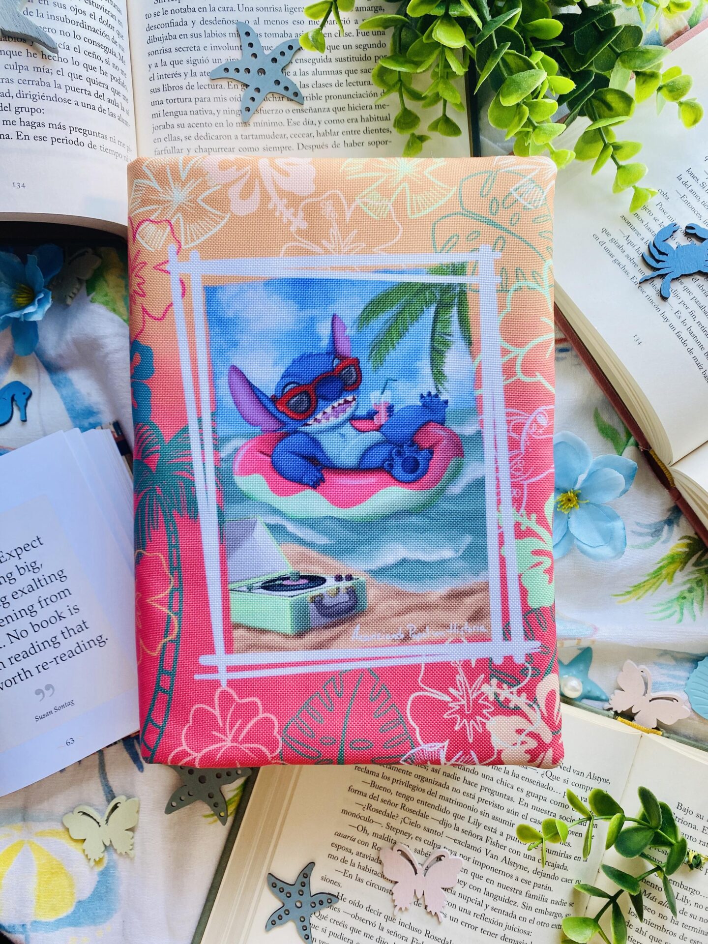Funda libro solapa impermeable Lilo y Stitch Summer - Acariciando Papel ...