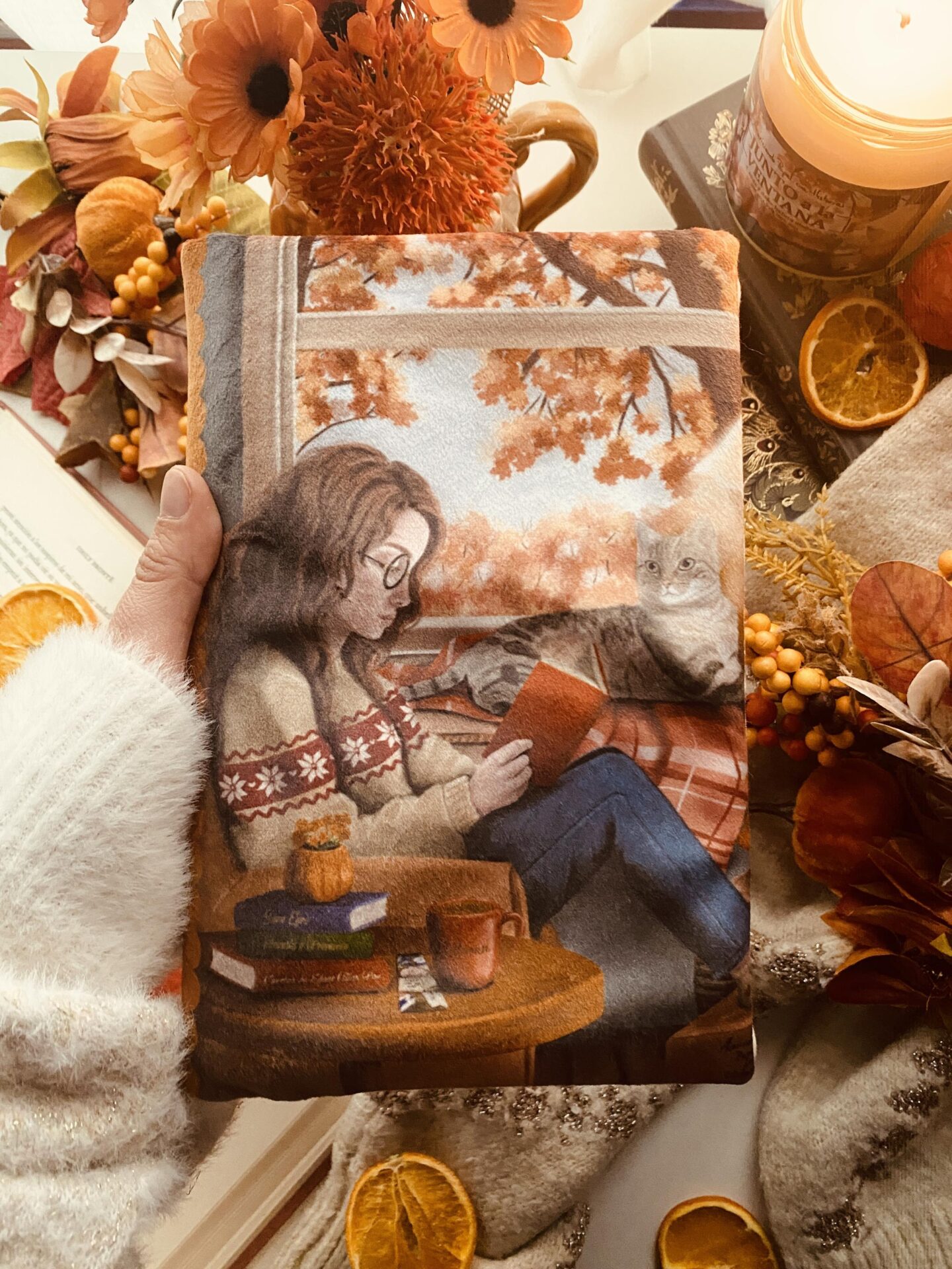 Funda libro electrónico Junto a la ventana artesanal