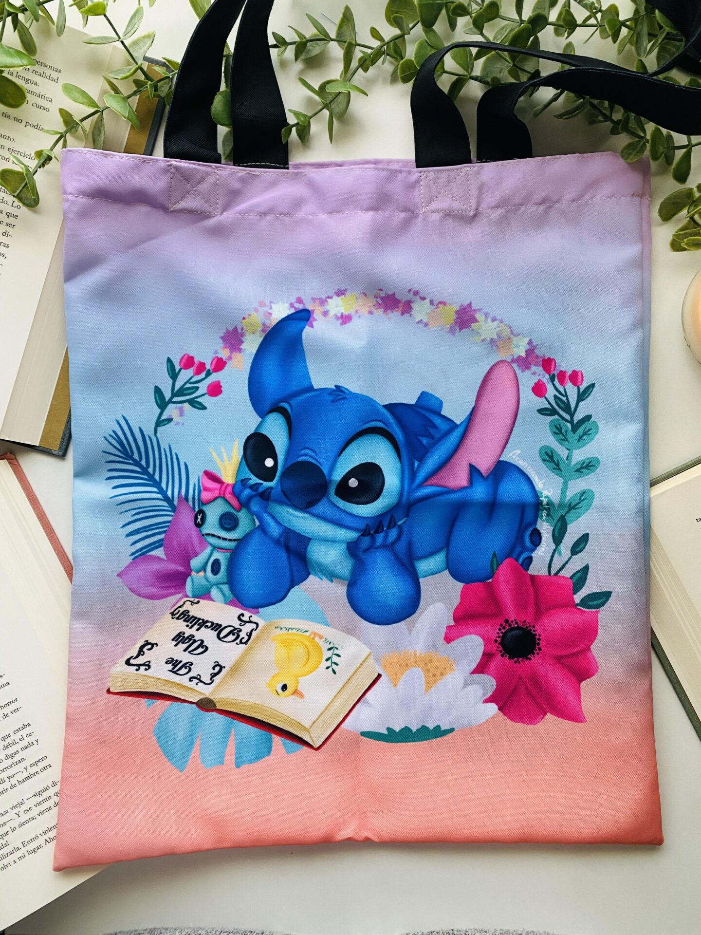Tote Bag All Over Stitch - Acariciando Papel con Historias