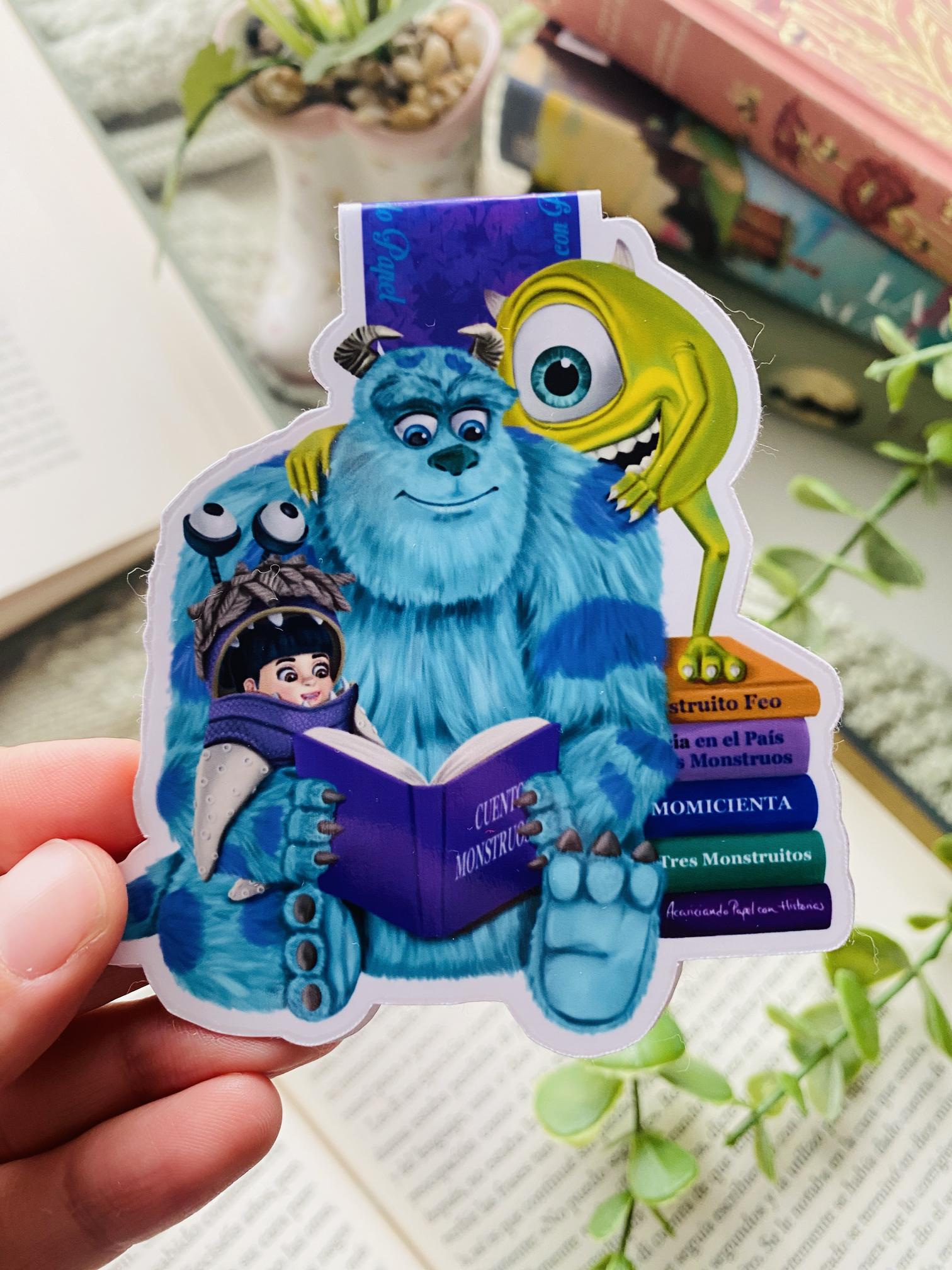 Marcapáginas magnético Monstruos S.A. - Acariciando Papel con Historias