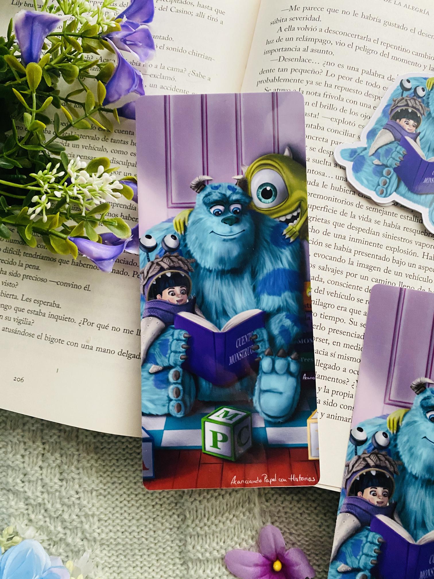 Marcapáginas Monstruos S.A. - Acariciando Papel con Historias